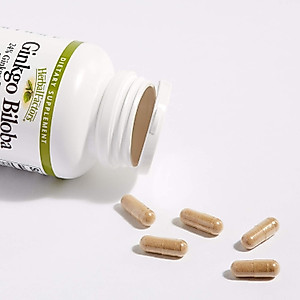 HerbalFactors by Natural Factors, Ginkgo Biloba, Supports Memory, Mental Performance and Healthy Brain Function, 60 capsules (60 servings)