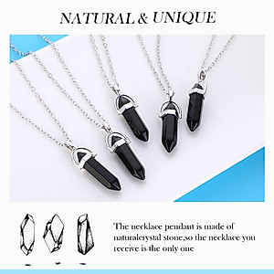 MJartoria Gothic Necklaces Chakra Yin Yang and Peace Sign Charm Pendant Multlayered Alloy Chain Choker Necklace Set Gothic Jewelry(Black)