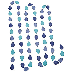 Mardi Gras Decorations - Mardi Gras Party Decor - Photo Prop - Paper Raindrops Raindrop Garland Raindrop Paper Garland Nursery Decor April Showers Spring Garland #GAR_158