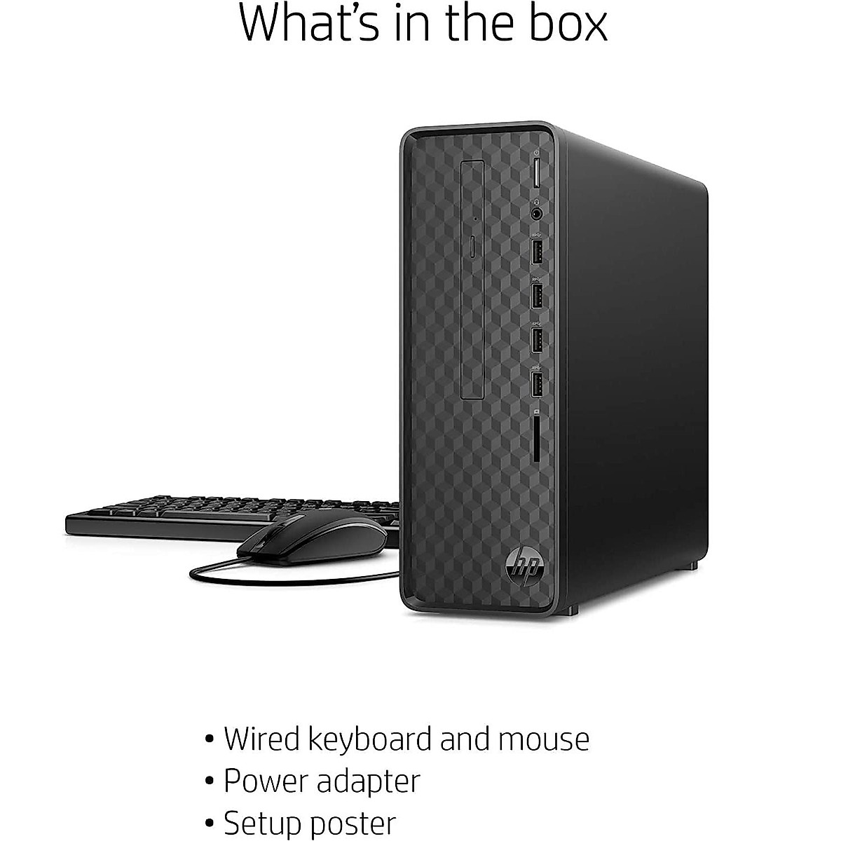 HP 2022 Newest Slim Desktop, Intel Core i5-12400T, 32GB RAM, 512GB SSD, 1TB HDD, Intel UHD Graphics, Wi-Fi 5, Bluetooth 5, Windows 11 Home, Bundle with Cefesfy Accessory, NO DVD