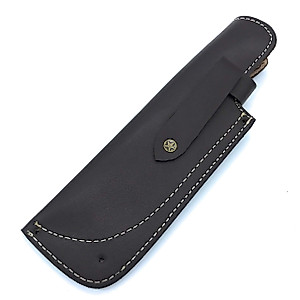 9" brown custom handmade leather sheath for5"—6" cutting blade knife
