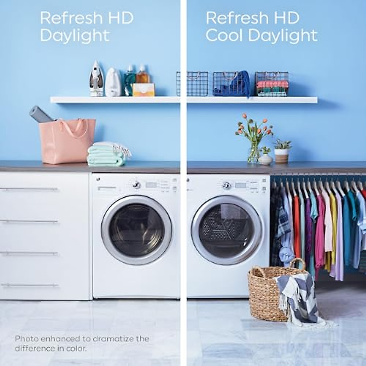 GE Refresh LED Light Bulbs, Candle Lights, 60 Watts, Daylight Clear Decorative B11 Bulbs, Medium Base (8 Pack)