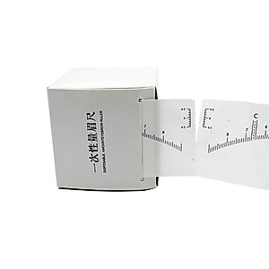 HOTWE Eyebrow Ruler Sticker for Microblading - Disposable Adhesive Eyebrow Measurement Stencil for Tattooing - brow Makeup Tools (50Pcs of Pack)