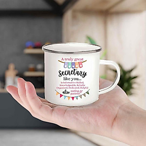 Funny Gift Inspirational Gift For Secretary Clerk Women, Housewarming Present For Sister Ceramic Coffee Mug 11oz 12oz Enamel Silver Mug