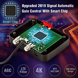 Five Star Outdoor Antenna HD TV Up to 200 Miles Range with Motorized 360 Degree Rotation, UHF/VHF/FM Radio with Infrared Remote Control Advanced Design with Installation Kit & Jpole