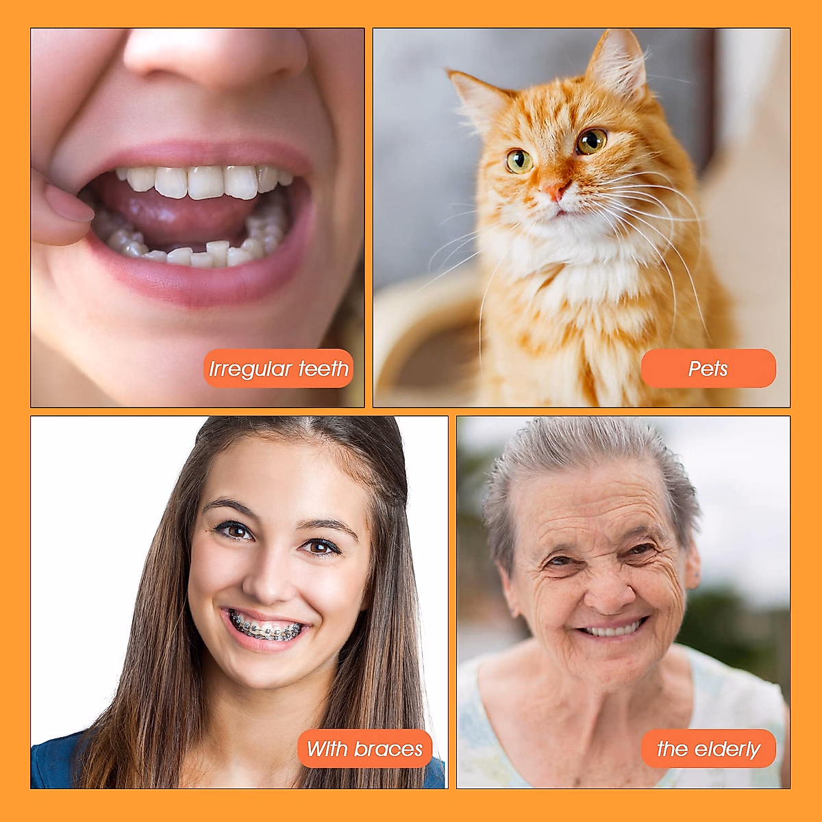 Ouligay 2Pcs Tufted Toothbrush Trim Toothbrush End-Tuft Tapered Toothbrush Single Compact Interdental Interspace Brush Orthodontic Soft Trim Toothbrush for Detail Cleaning