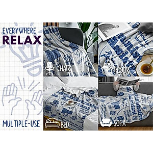 InnoBeta Administrative Assistant Gifts for Administrative Professional Day, Bed Flannel Plush Blanket for Women/Men (50"x 65") - Administrative Assistant Job - Blue