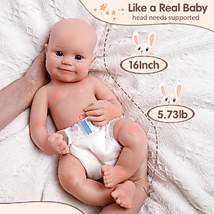 JIZHI Reborn Baby Dolls, 2PCS Lifelike Silicone Toddlers - 16&20-Inch Soft Vinyl & Full Body Silicone Dolls
