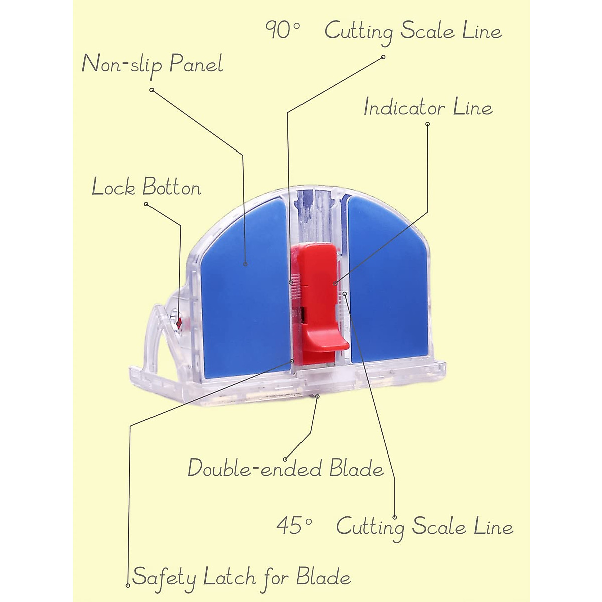 TAIYUYUE Cutter 45/90° Bevel Mat Board Cutter, 3 Spare Double-end Blades, Photo Frame Kraft KT Foam Chevron Board Vertical Model Artwork Tools Knife