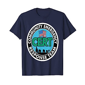 CERT Community Emergency Response Team White Front Print
