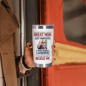 Palorix Mothers Day Gifts for Mom from Daughter Son - 20 Oz Stainless Steel Insulated Coffee Tumbler With Lid - Mother's Day Birthday Gifts For Women, Presents For Mom Stepmom