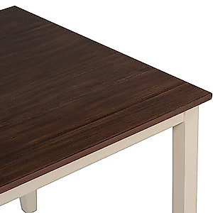 WOZNLA Comfortable Room 5-Piece Classic Counter Height Dining Set-Elegant Wood Kitchen Table, Padded Chairs-Ideal for Family Gatherings, Onesize, Brown