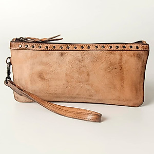 Never Mind Full Grain Leather Wristlet - Nmbg101 | Wristlet | Clutch | Leather Wristlet | Clutch Purse | Wristlet Wallet | Leather Pouch | Women's Wristlet Handbags