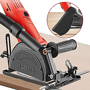 BestAlice Angle Grinder Holder, Angle Grinder Stand 45 Degree Adjustable Angle Grinder Accessories Shield Cover for 100-125mm Angle Mill, Angle Grinder Machine Base Woodworking Table Tool (Style A)