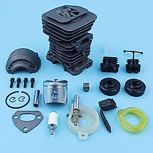 Laliva tools - 40mm Cylinder Piston Kit For Husqvarna 141 142 137 136 Chainsaw WT Engine Pan Oil Seal Pump Fuel Line Filter Muffler Gasket