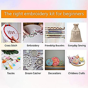 Caydo 100 Skeins Embroidery Floss, Friendship Bracelets String with 12 Pieces Floss Bobbins