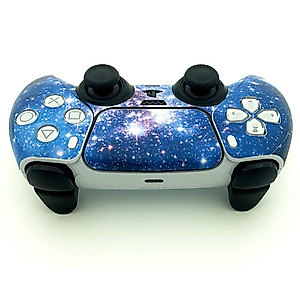 Gebaisi PS5 Controller Skin Sticker for Playstation 5 Cover Wrap Decal Blue Starry Sky