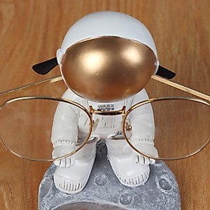 Sempoda Astronaut Glasses Holder, Resin Funny Decorative Eyeglass Holder, Creative Astronaut Glasses Holder Stand for Home Office Decoration, Astronaut Sculpture Holder for Holiday Birthday Gift