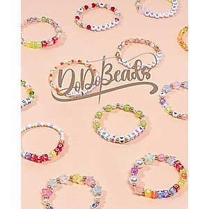 DoDoBeads 1650 Pcs Letter Beads with Extra Vowels and Number Beads- Letter Beads for Bracelet- Bracelet Letter Beads- Letter Beads for Friendship Bracelets