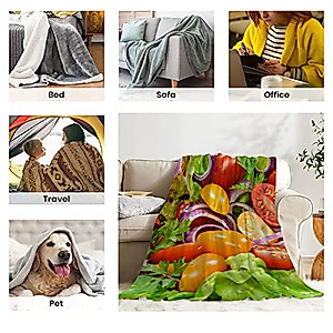 Lynnezilla Salad Throw Blanket Ultra Soft Plush Fluffy Flannel Blanket,Warm Cozy Bed Quilt Home Decor for Couch Sofa Bed All Season,80"x60" for Adults