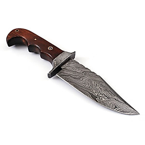 Custom Handmade Fixed Blade Damascus Knife for Hunting, Camping & Hiking Damascus Knife with Sheath for Outdoor Uses