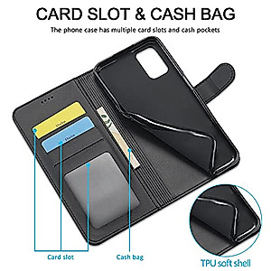 Phone flip case, card slot, cash pocket Compatible with OPPO Reno 6Pro 5G PU Leather Wallet Case,with Card Slot [Stand Feature] Magnetic Closure Protective TPU Shockproof Flip Cover Case Mobile flip c