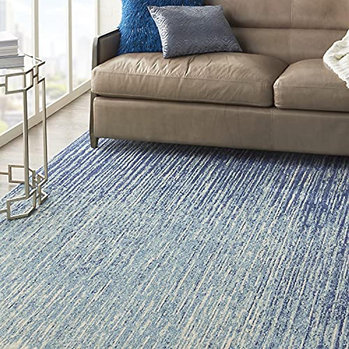 Nourison Passion Abstract Navy/Light Blue 8' x 10' Area -Rug, Easy -Cleaning, Non Shedding, Bed Room, Living Room, Dining Room, Kitchen (8x10)