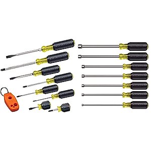 Klein Tools Screwdriver and Magnetic Nut Driver Set, 15-Piece