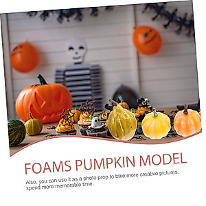 Abaodam 42 pcs Foam Pumpkin Pumpkins and gourds Decorations Fake Pumpkins for Decorating Halloween Pumpkin Decorations Faux Pumpkins Dinner Table Decor Pumpkin Ornament Dining Table Statue