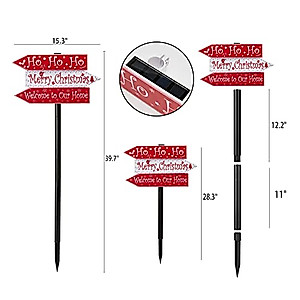 shumi Christmas Solar Pathway Lights Outdoor,24 LED Lights Xmas Decorative Yard Sign Outdoor Stakes Lights Waterproof for Patio, Garden, Lawn Decoration