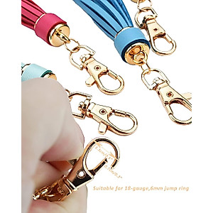 MSCFTFB 10pcs Tassel Purse Charm,Leather Keychain,Key Chain for Car Keyring Purse Accessory Bag Charm Gift for Mom(Gold)