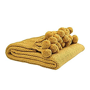 Main + Mesa Woven Cotton Pom Pom Throw