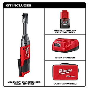Milwaukee 2559-21 M12 FUEL 1/4" Extended Reach Ratchet Kit