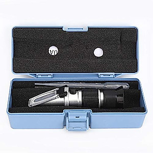 Refractometer Concentration Meter, Handheld Refractometer Hydrometer, 0 to 90% Sugar Test Tool for Most Liquid Sugar Test
