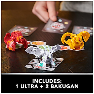 Bakugan Starter Pack 3-Pack, Fenneca Ultra, Geogan Rising Collectible Action Figures, Kids Toys for Boys