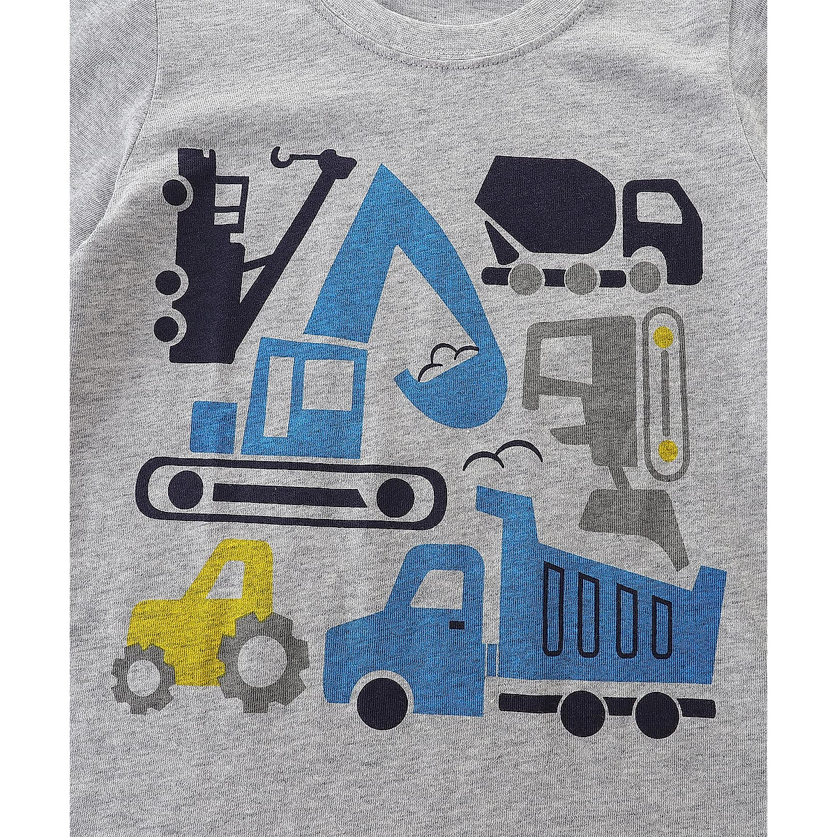 Funnymore Toddler Boy's Summer Clothes,Cotton Short Sleeve T-shirt and Shorts Outfit Clothing Set Grey Truck 3t