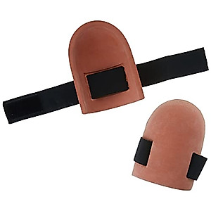CLC Custom Leathercraft V310 Molded Natural Rubber Kneepads with Hook and Loop Fastener, Red, Universal