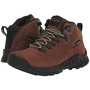 KEEN Women's NXIS Explore Mid Height Waterproof Fast Packing Hiking Boots, Bison/Campsite, 6