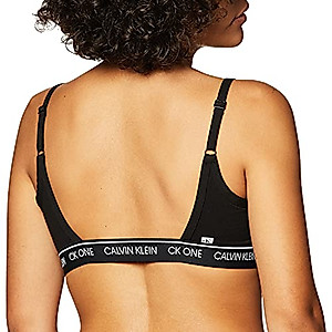 Calvin Klein Women's Ck One Cotton Unlined Bralette, Black, S