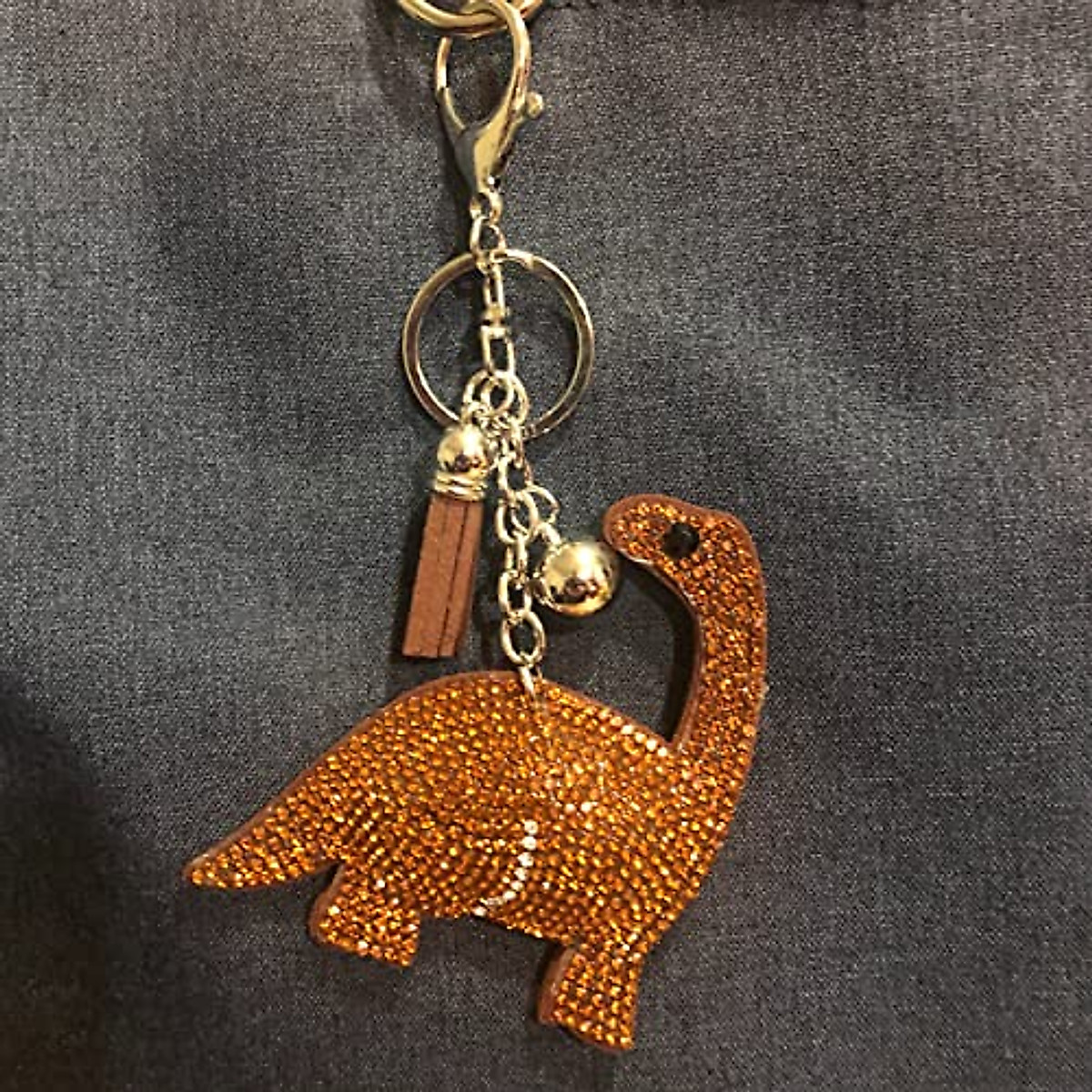 Bling Dinosaur Keychain Accessories for Women, Cute Keychains for Women, Purse Charms for Handbags, Car Keys Keychain