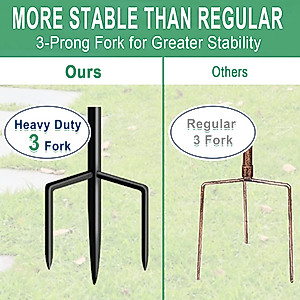 Eazielife Outdoor Bird Bath Lightweight Garden Birdbaths Freestanding Supports Antique Birdfeeder Bowl with Metal Stake Base, 28 Inches Tall, Oval Brown (1 Pack)