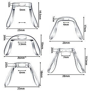 12 Pieces U Shaped Eyeglasses Nose Pads Bridge Plastic Eye Glasses Nose Support Pads Anti Slip Nose Pieces for Eyeglasses Soft Plug-in Air Chamber Glasses Nose Guard Eyewear Accessories (6 Styles)