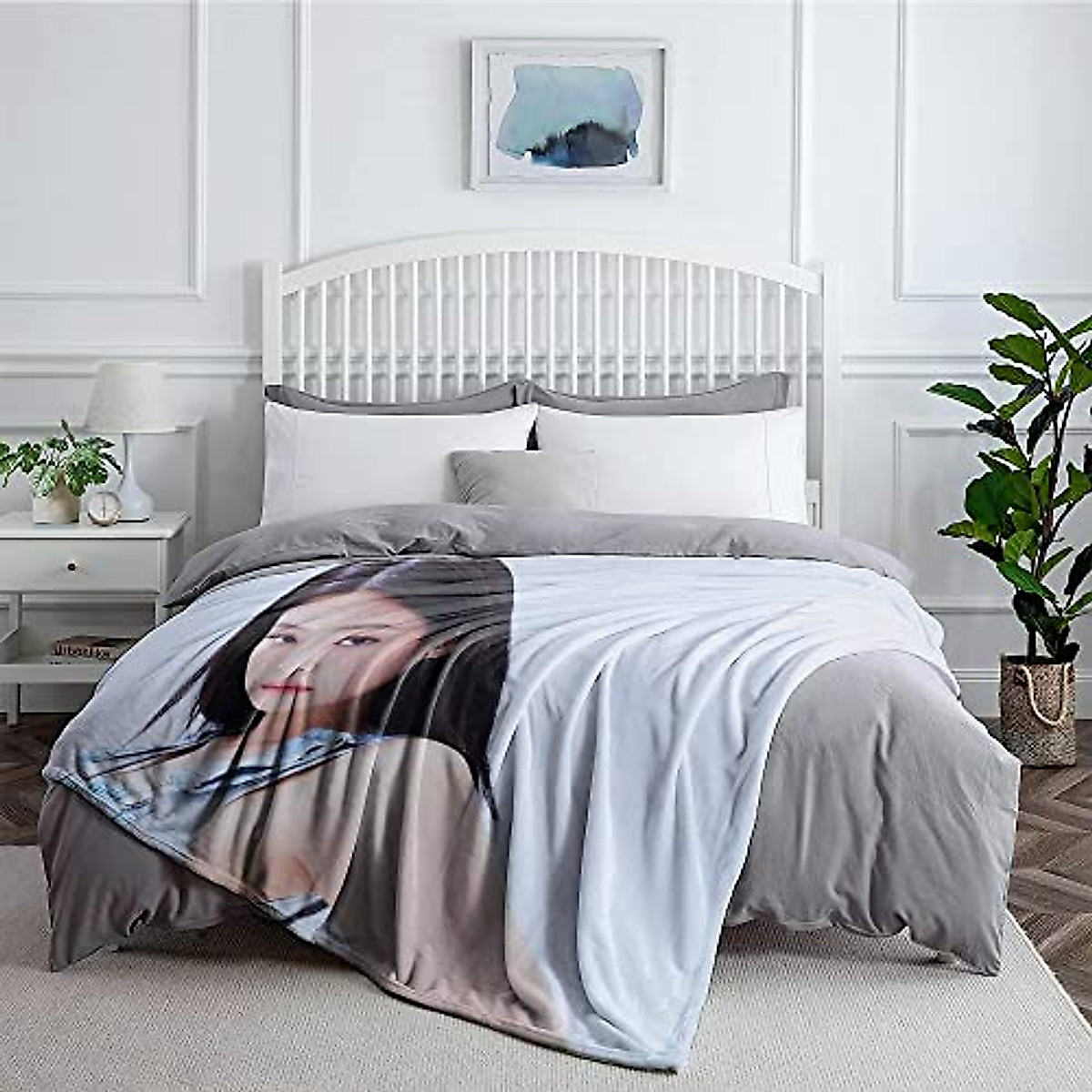 GZDXD Korean Girl Group Poster Blanket, HD Printing Does not Fade, Soft Flannel Throw Blanket, Suitable for Kids Teen Adult Gift (Color 5,50x60in (130x150cm))