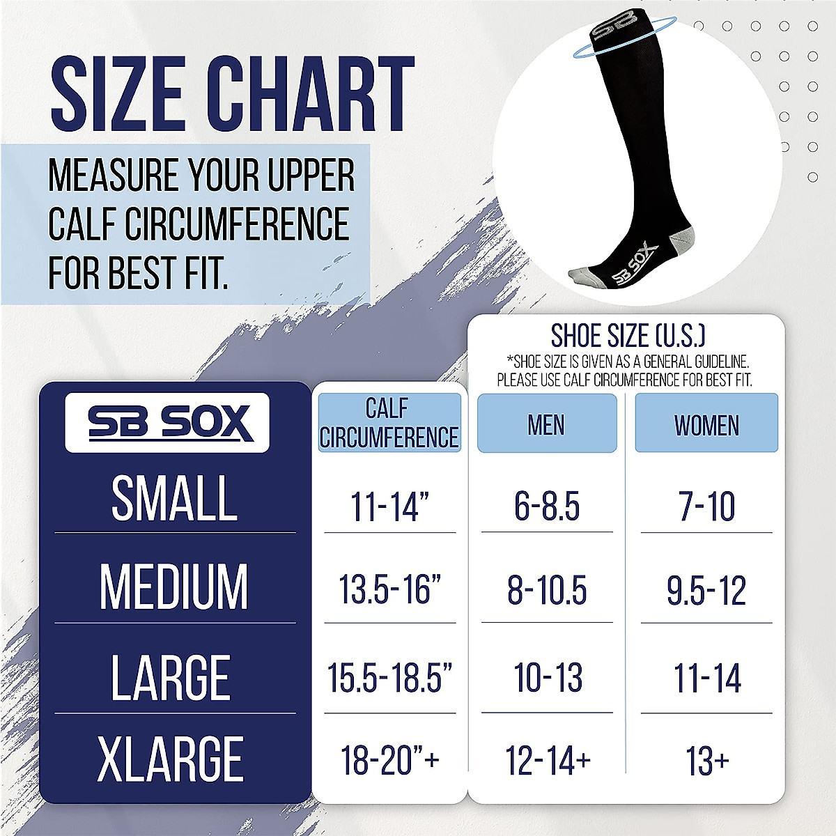 SB SOX Compression Socks (20-30mmHg) for Men & Women – Best Compression Socks for All Day Wear, Better Blood Flow, Swelling! (Large, Purple/White)