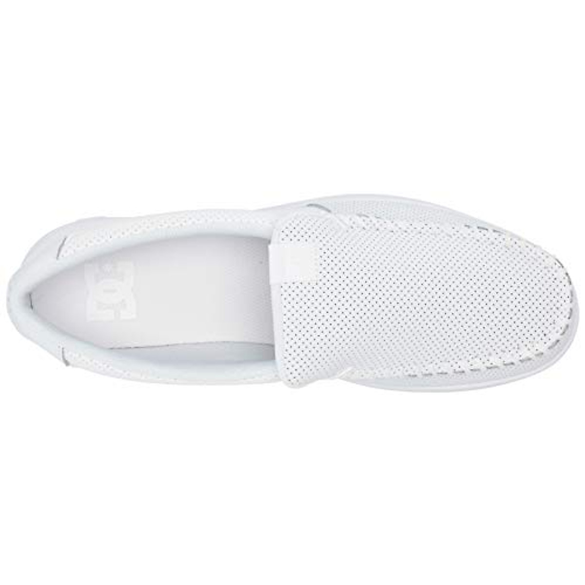 DC Men's Villain 2 Casual Slip On Skate Shoe Slipper, White, 13 D M US