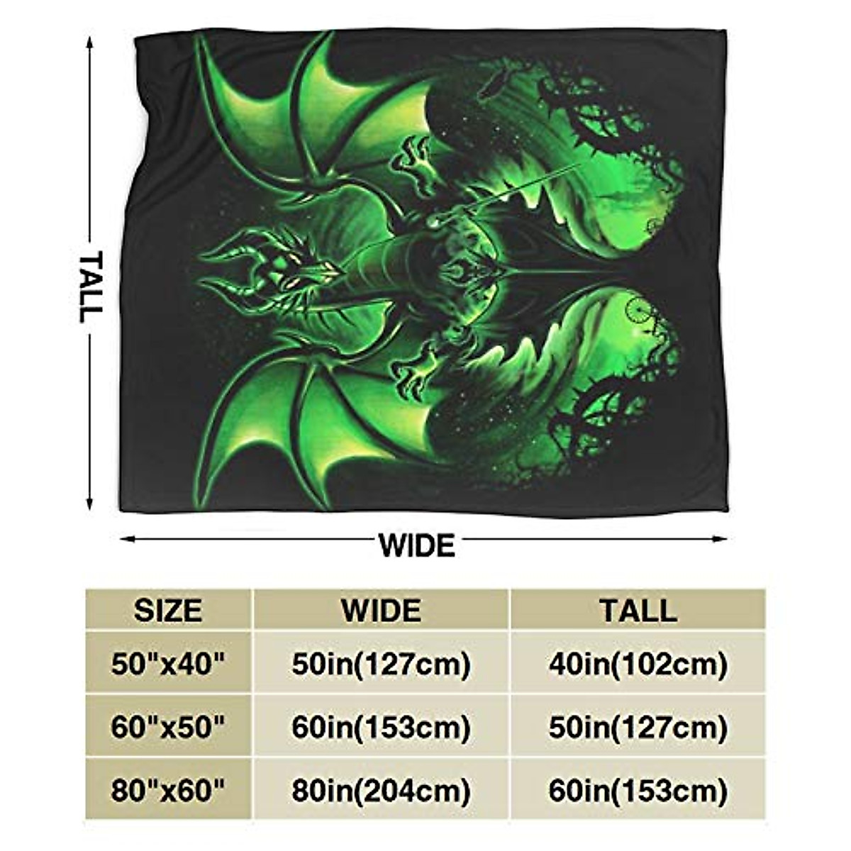 ALKYLA Fairy Tales Maleficent Blanket Throws Bed Queen Size Ultra Soft Micro Fleece Warm Fluffy Couch Living Room Luxury Blankets 50 x 40 in