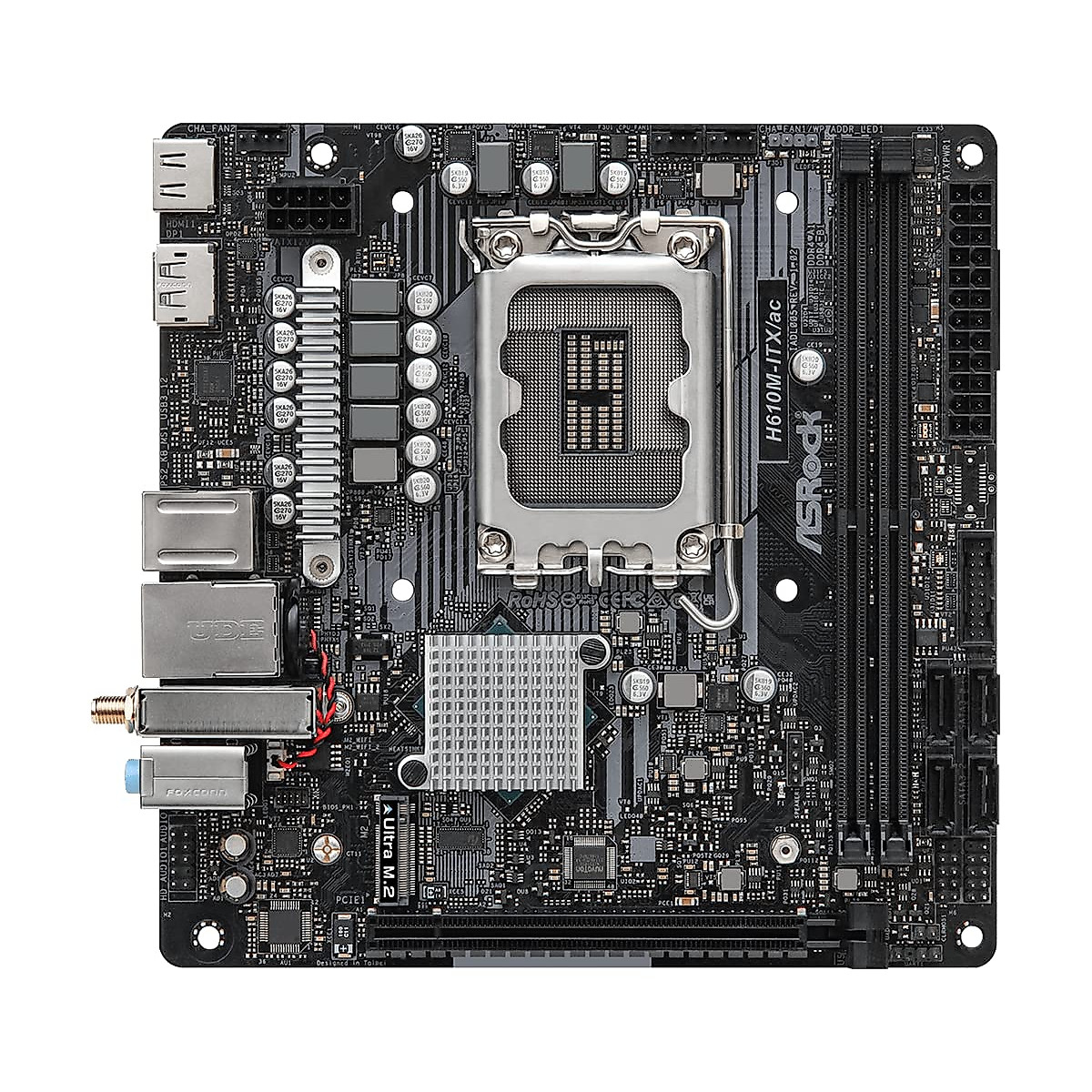 ASRock H610M-ITX/AC Supports 12th Gen Intel® Core™ Processors (LGA1700) motherboard