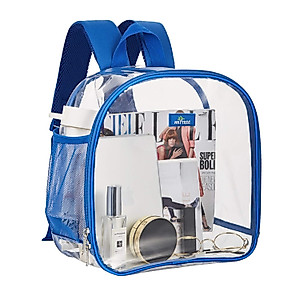 Clear Backpack Stadium Approved, Clear Backpack Small for Women, Waterproof and Lightweight Heavy Duty Transparent Backpack for Concert, Security Travel & Stadium