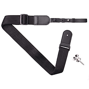 Rayzm Ukulele Strap, Soft Non-slip Nylon Shoulder Strap for Ukulele or Small Size Guitar, Length Adjustable, a Metal End-Pin Included