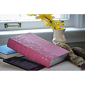 NLT Personal Size Giant Print Bible, Filament-Enabled Edition (LeatherLike, Peony Pink, Red Letter): Includes Free Access to the Filament Bible App ... Notes, Devotionals, Worship Music, and Video